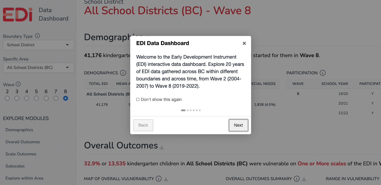 EDI Dashboard Technical Guide - Human Early Learning Partnership EDI Dashboard Technical Guide - Human Early Learning Partnership